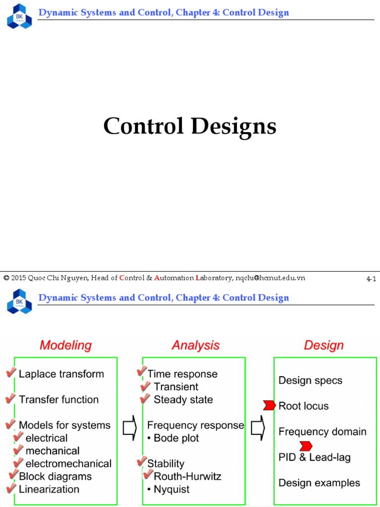 Dynamic System and Control - Lecture 4 | PDF | Control Theory | Mechanics