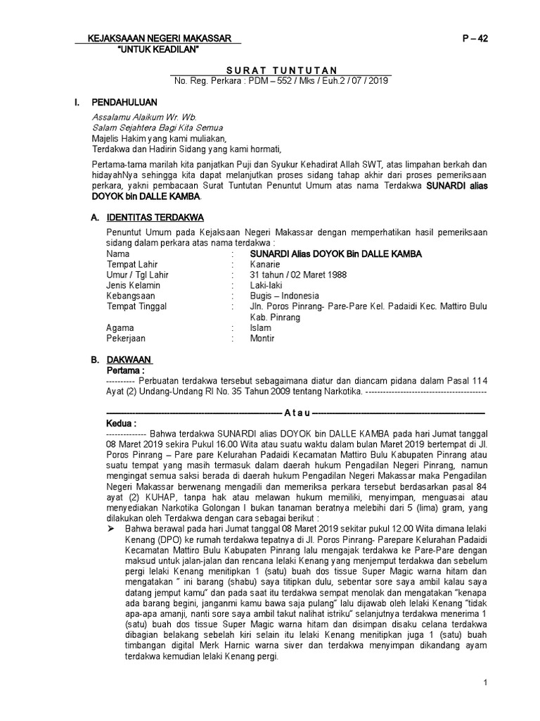P-42 Tuntutan DOYOK | PDF