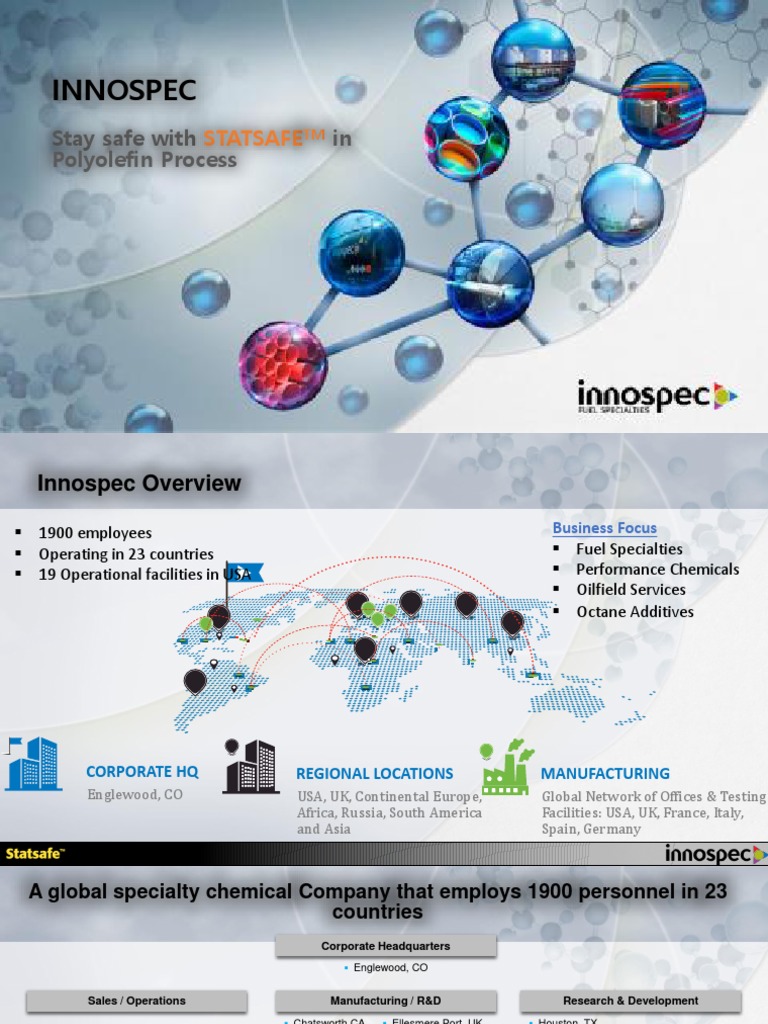Innospec Statsafe Introduction | PDF | Chemistry | Materials