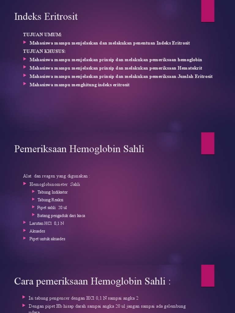 Indeks Eritrosit 2021 | PDF
