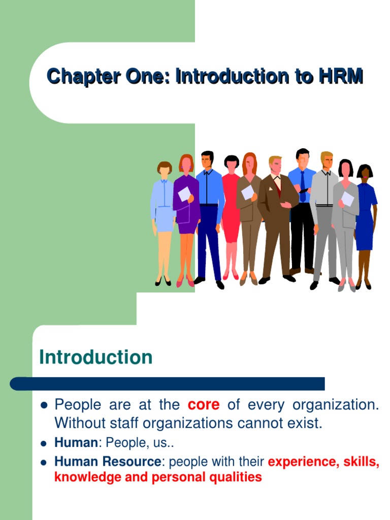 Chapter One: Introduction To HRM | PDF | Human Resource Management ...