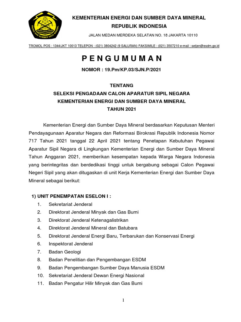 Kementerian ESDM | PDF