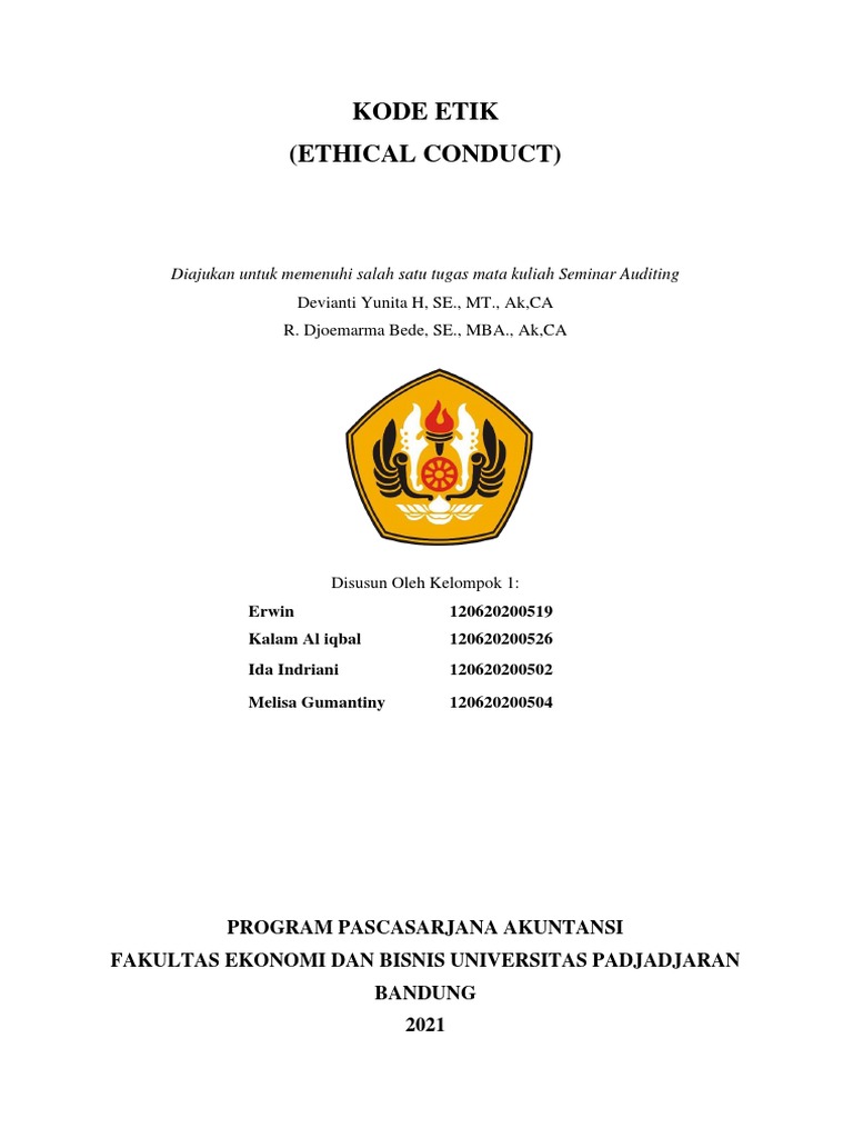 Makalah Pembahas - Ethical Conduct | PDF