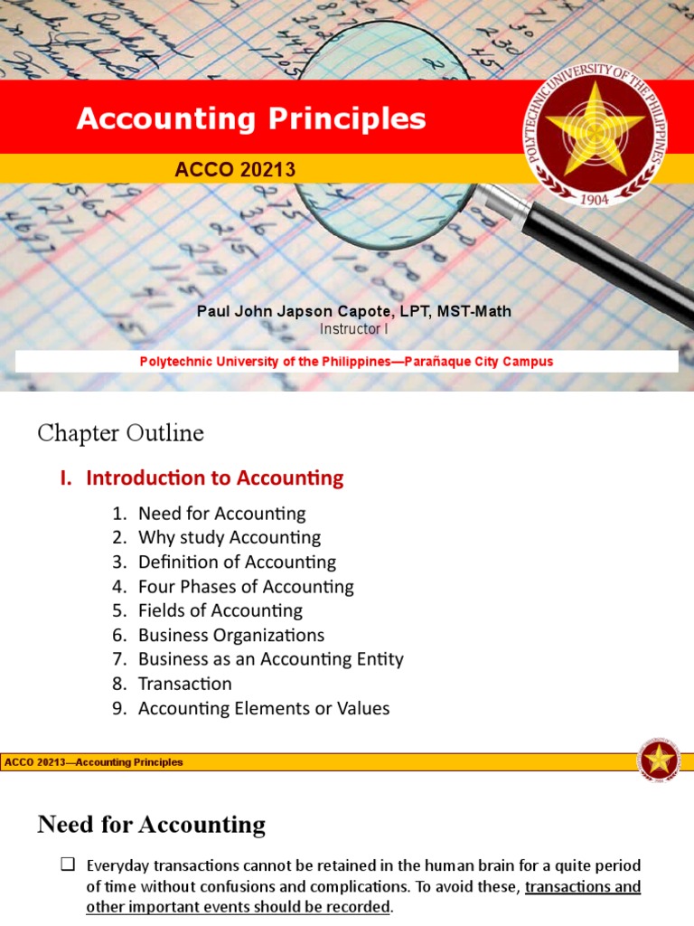 Chapter 1 - Introduction To Accounting | PDF | Accounting | Equity ...