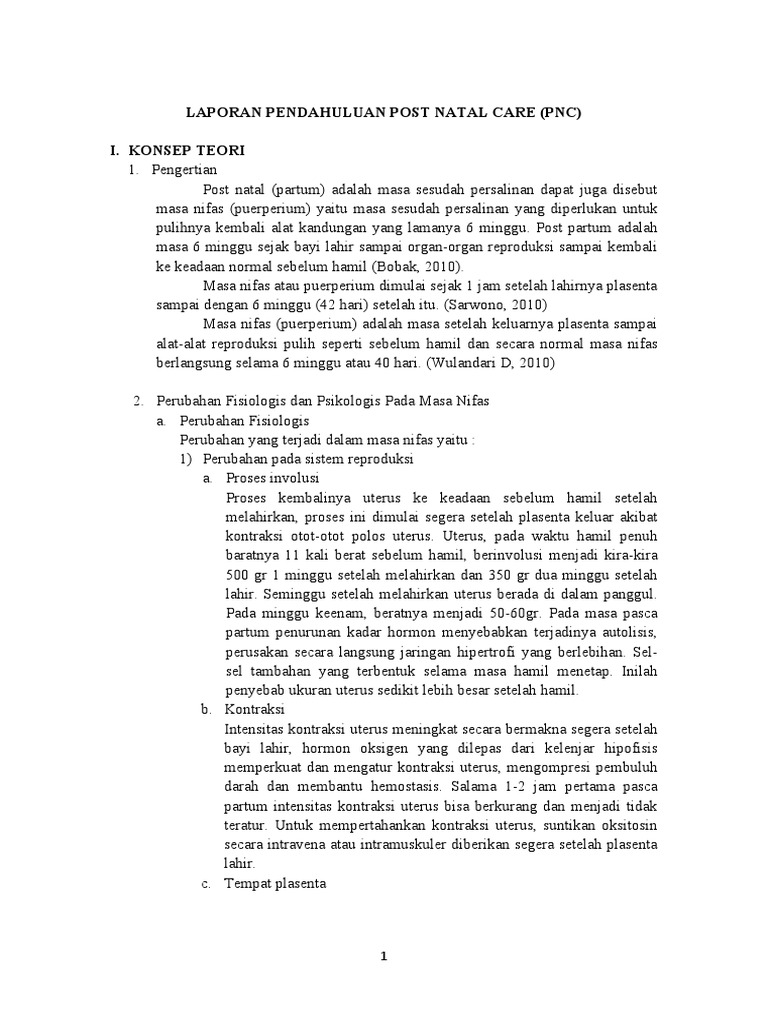 LP Post Natal Care | PDF