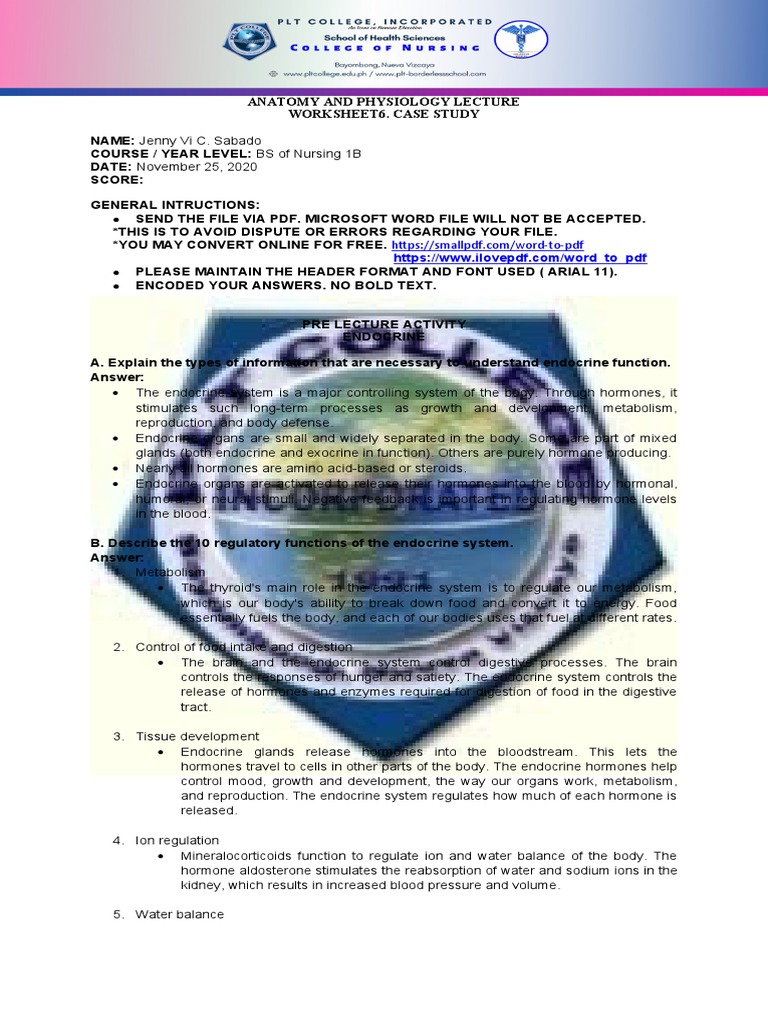 Endocrine Case Study | PDF | Luteinizing Hormone | Endocrine System