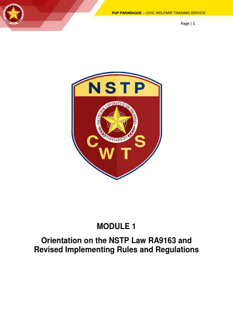 NSTP CWTS Overview and Objectives | PDF | Citizenship | Democracy