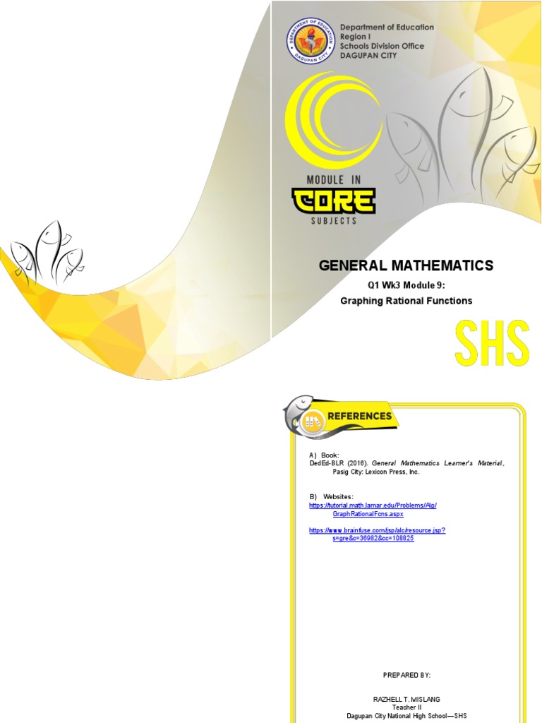 General Mathematics: Graphing Rational Functions | PDF | Asymptote | Function (Mathematics)