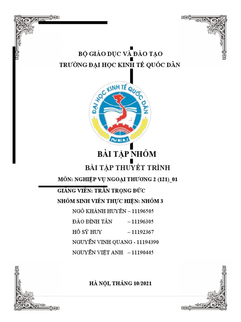 Bài thuyết trình nhóm 3 NVNT2 | PDF