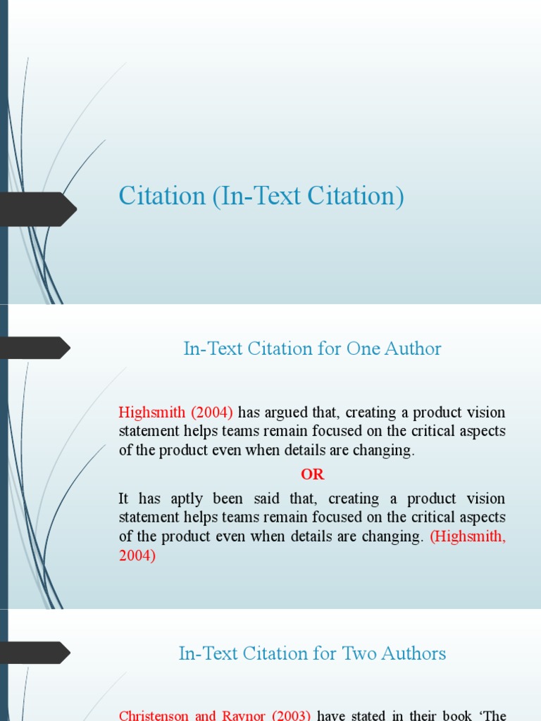 In-Text Citation APA | PDF