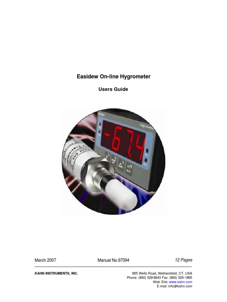 Manual Punto de Rocio | PDF | Calibration | Flow Measurement