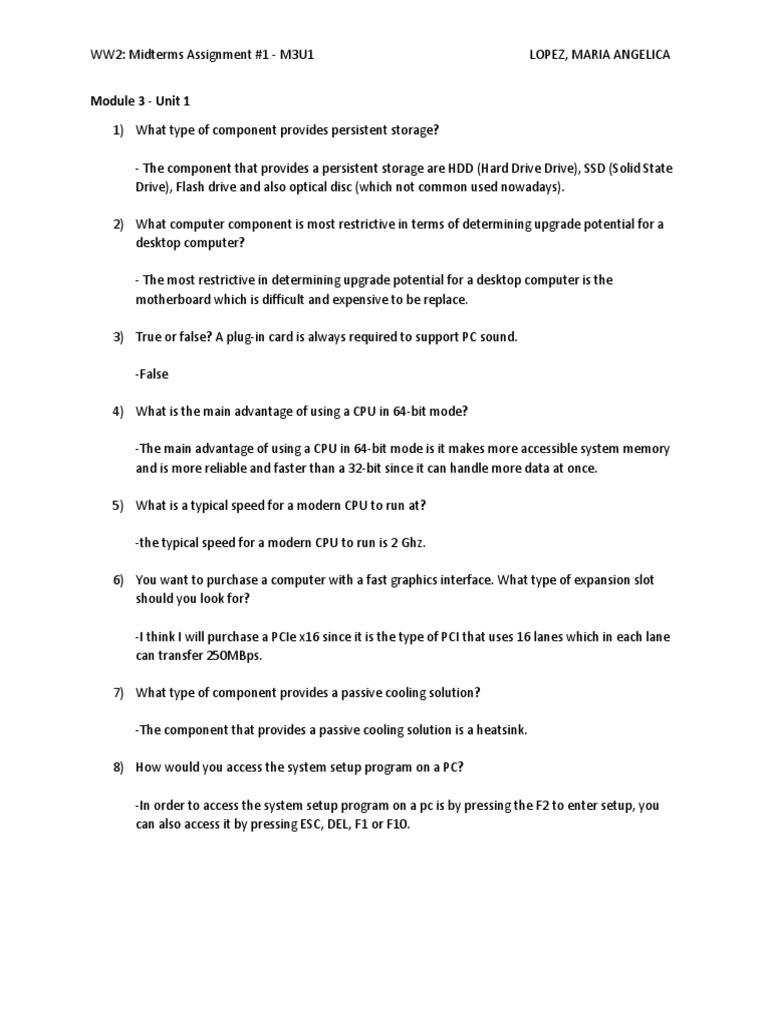 ww2 Midterms Assignment 1 - M3u1 | PDF