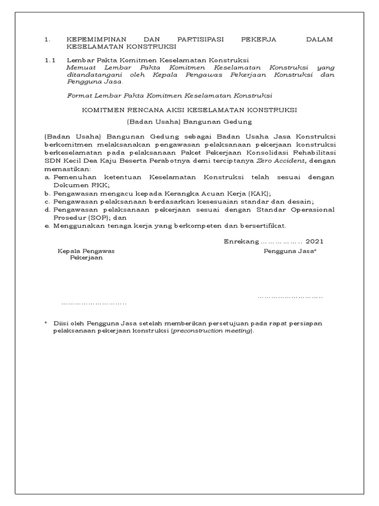 Rencana Konstruksi Keselamatan (RKK) | PDF