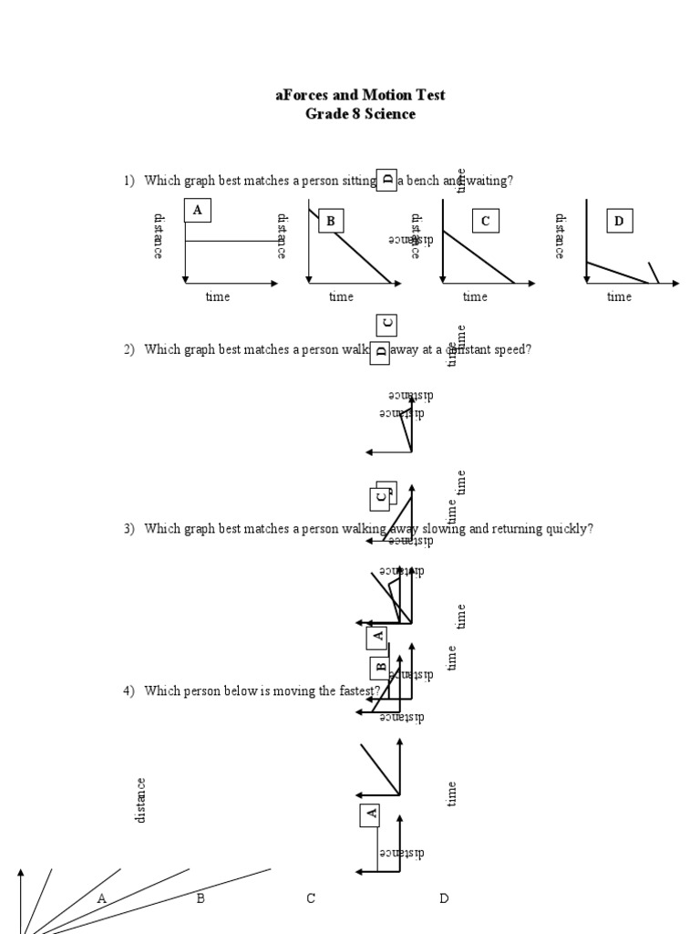 Forces and Motion Test | PDF | Force | Friction