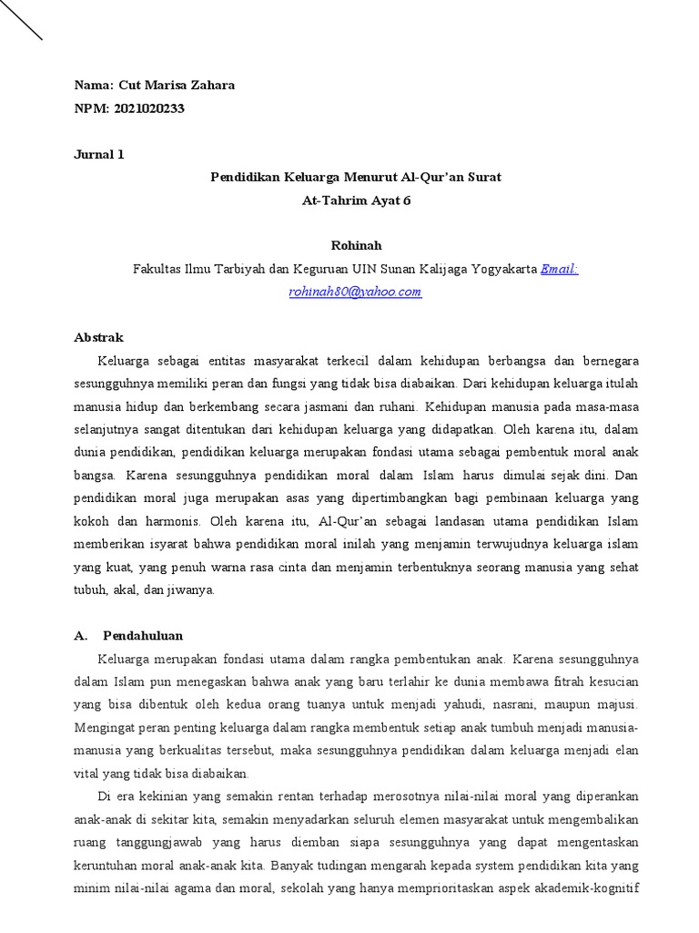 Cut Marisa Zahara 2021020233 HTN D 3 | PDF