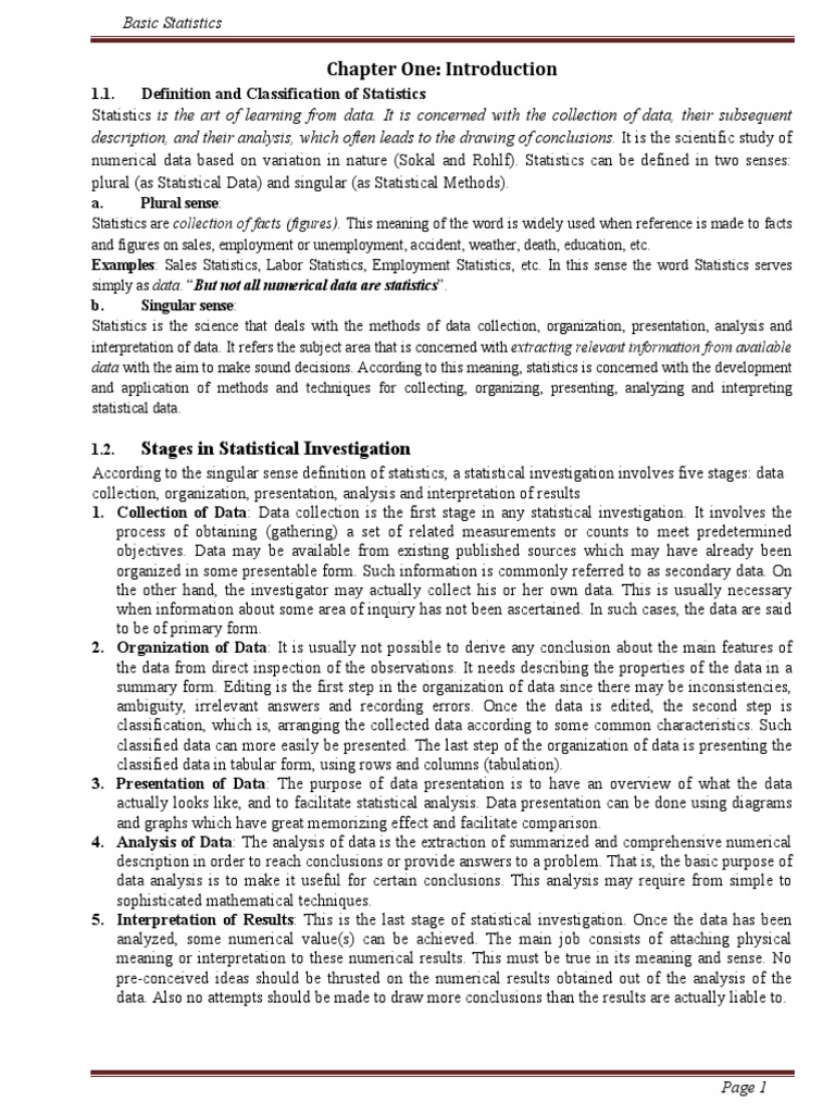 An Introduction to Descriptive and Inferential Statistics: Key Concepts, Classifications ...