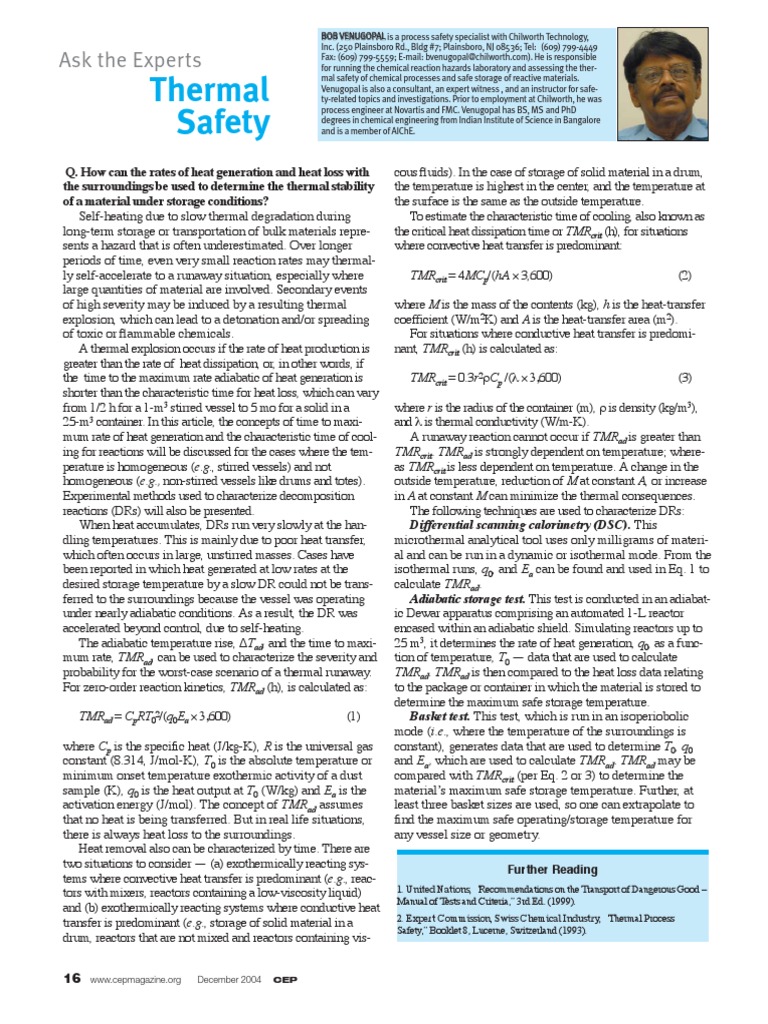 Thermal Safety: Ask The Experts | PDF | Heat Transfer | Heat