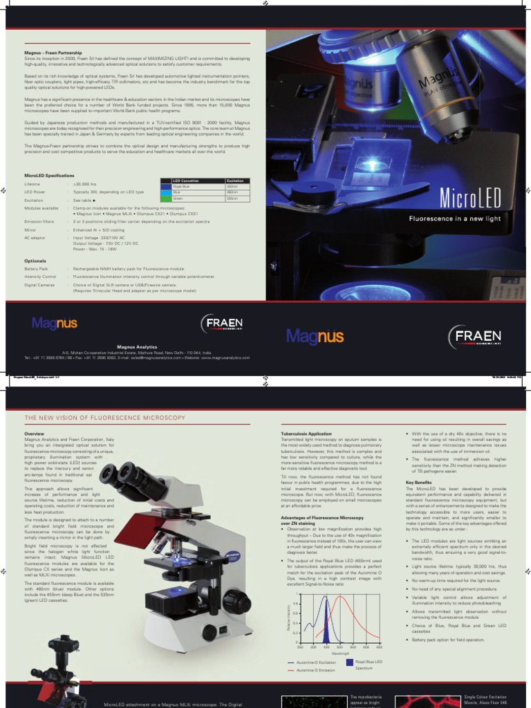 Magnus MicroLED | PDF | Fluorescence Microscope | Microscopy