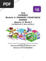 TLE G 10 Quarter 2 Module 1 Cookery Lesson 1 Prepare Vegetable Dishes ...