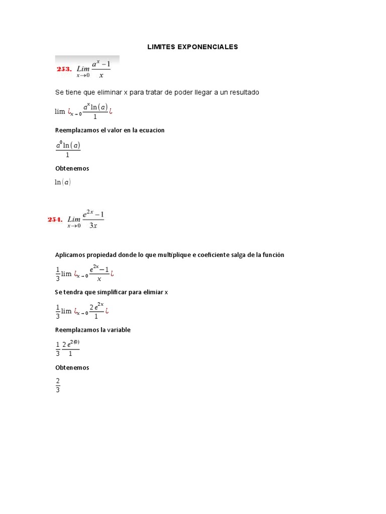 Limites Exponenciales | PDF