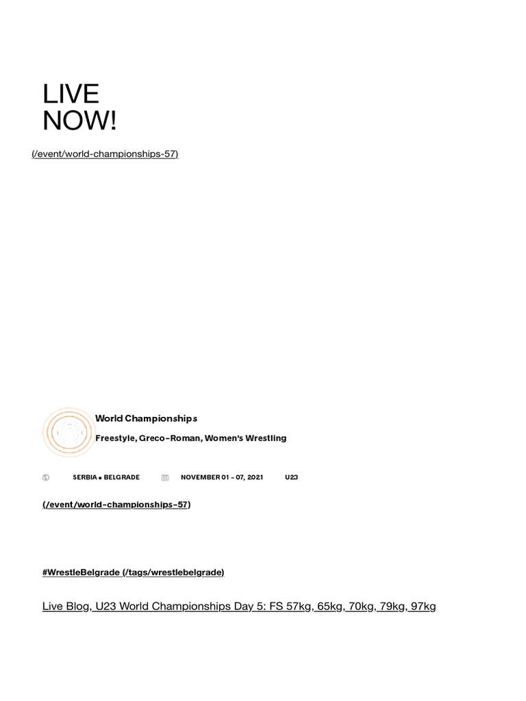 United World Wrestling | PDF | Summer Sports | Summer Olympic Sports