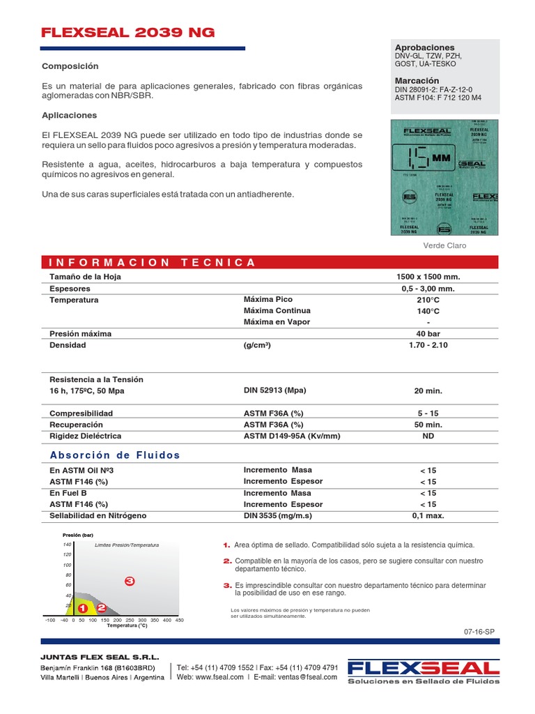 Juntas Flex Seal 2039 y DIN 28091-2 | PDF | Física Aplicada e ...