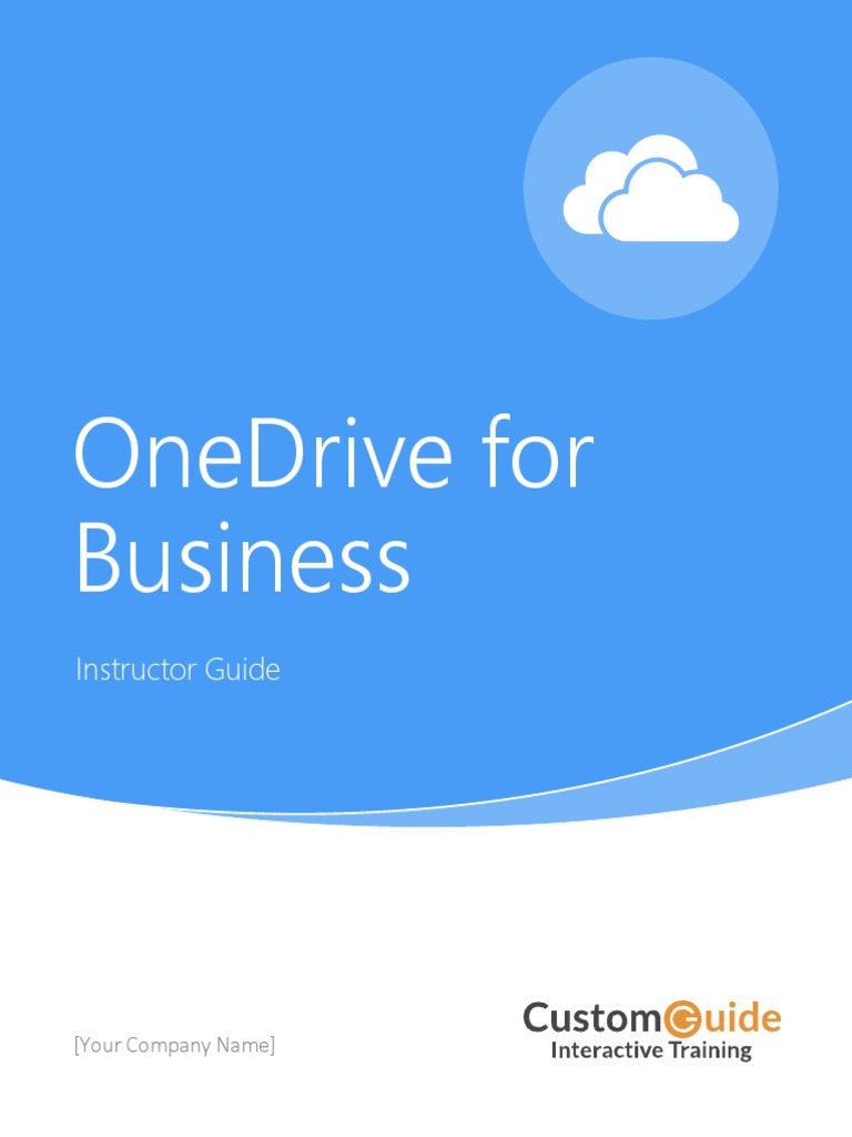 Onedrive For Business Instructor Guide Eval | PDF | Computer File ...