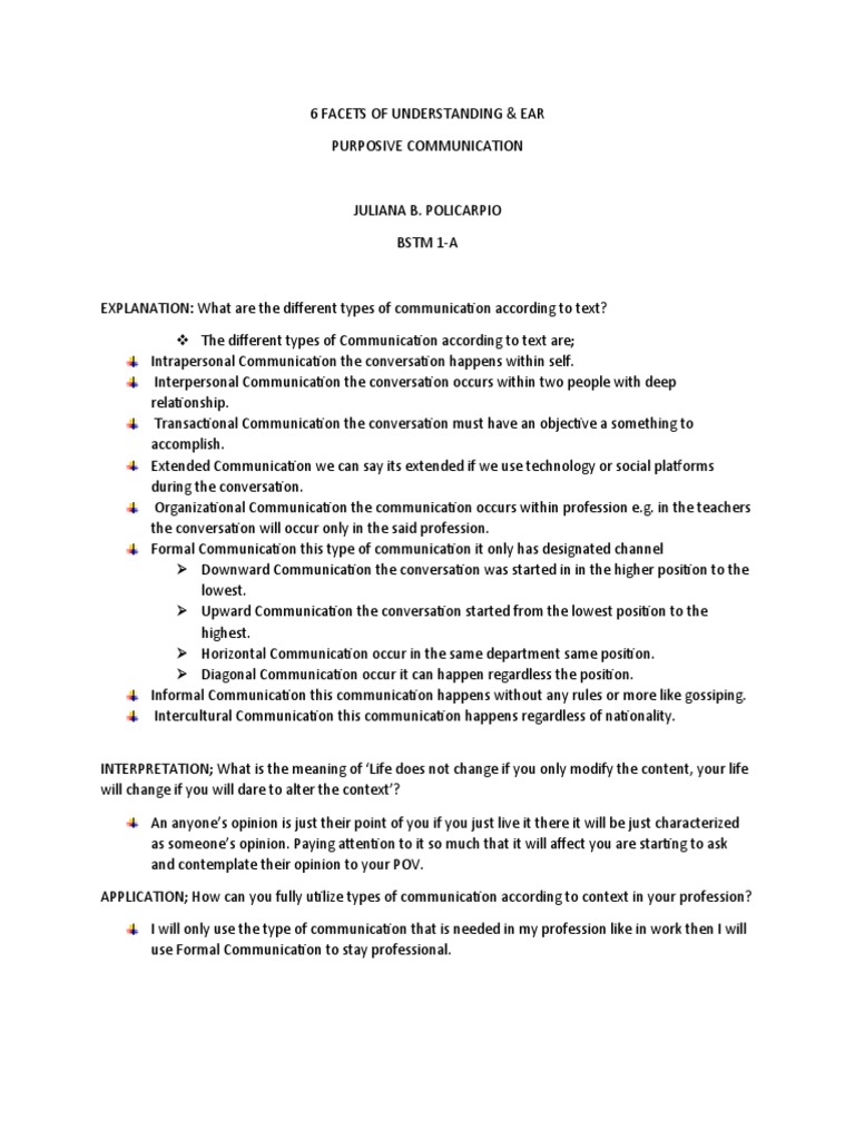 6 Facets | Download Free PDF | Communication | Interpersonal Communication