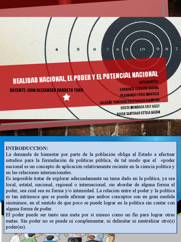 La Realidad Nacional, El Poder y El Potencial Nacional | PDF | Producto Interno Bruto | Conocimiento