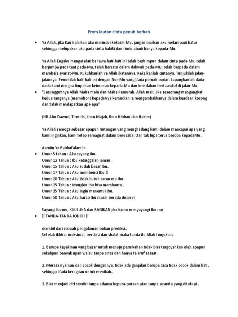 Tanda Jodoh dan Cinta Sejati dalam Islam | PDF | Pengembangan Diri