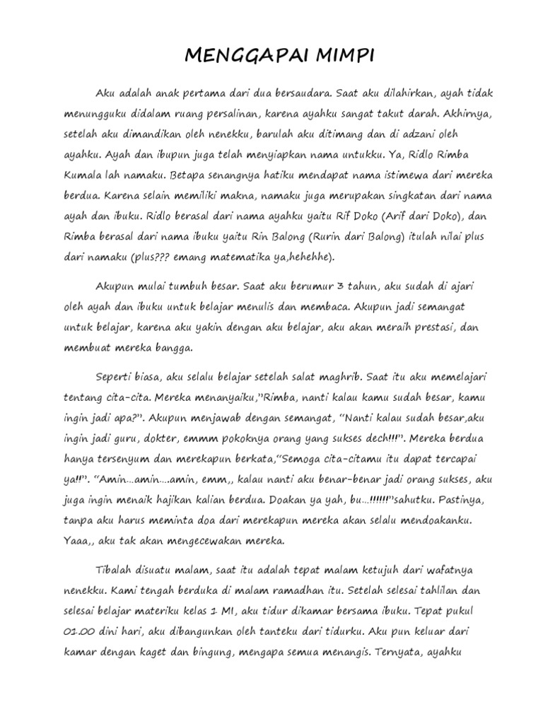 Menggapai Mimpi | PDF