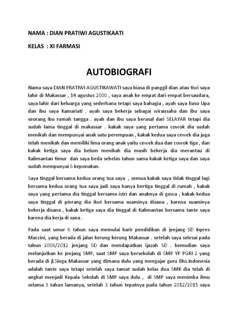 Tugas Bhs Indonedia Autobiografi Pdf