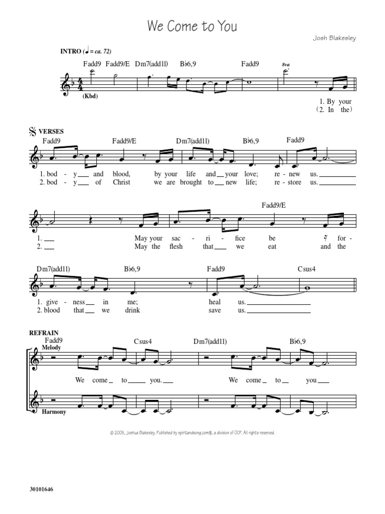 We Come To You Blakesley | PDF