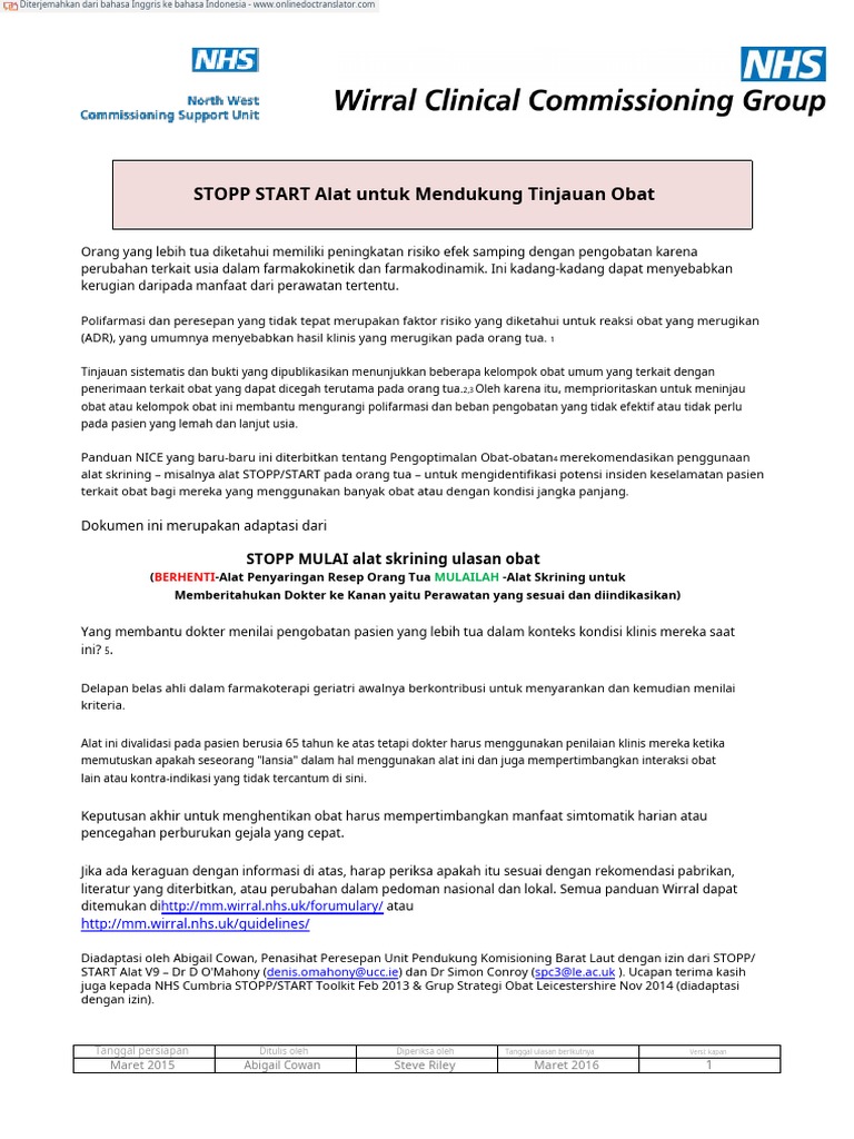 STOPP START Tool2015.en - Id | PDF
