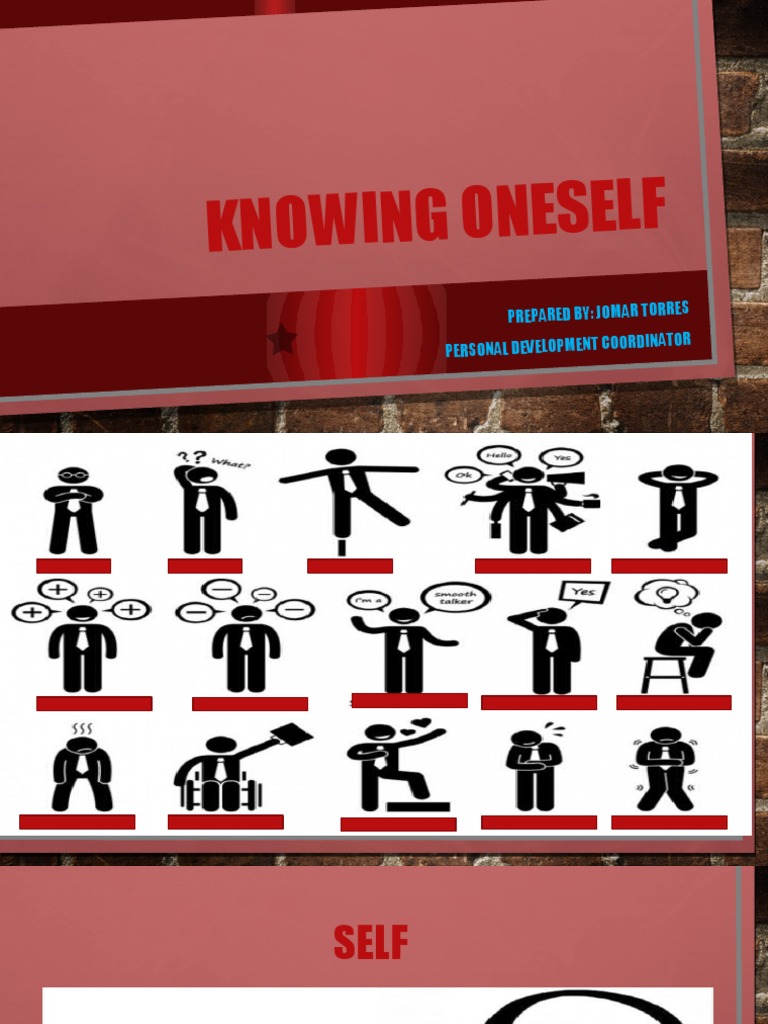 Knowing Oneself: Prepared By: Jomar Torres Personal Development Coor ...