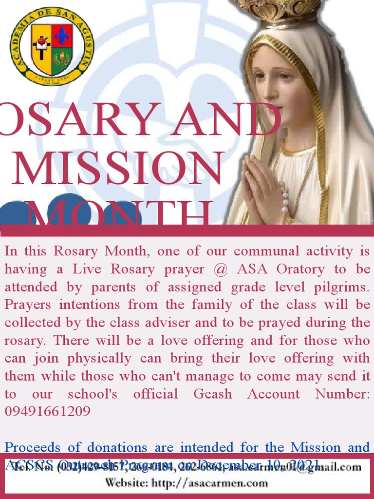 Rosary and Mission Month Template | PDF