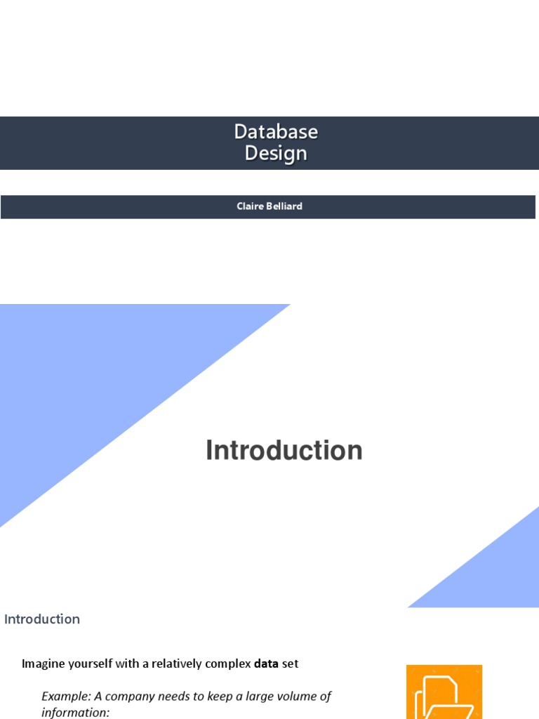Database Design: Claire Belliard | PDF | Databases | Integer (Computer ...
