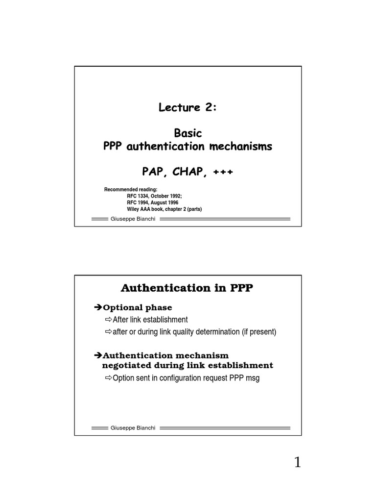 EN - Basic PPP Authentication Mechanisms PAP CHAP | PDF | Cybercrime | Computer Network Security
