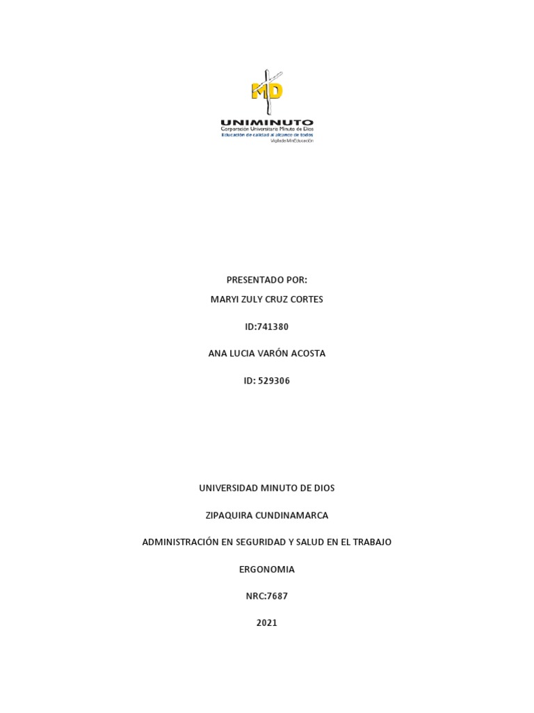 Actividad 7 Ergonomia | PDF | Factores humanos y ergonomía | Vejez