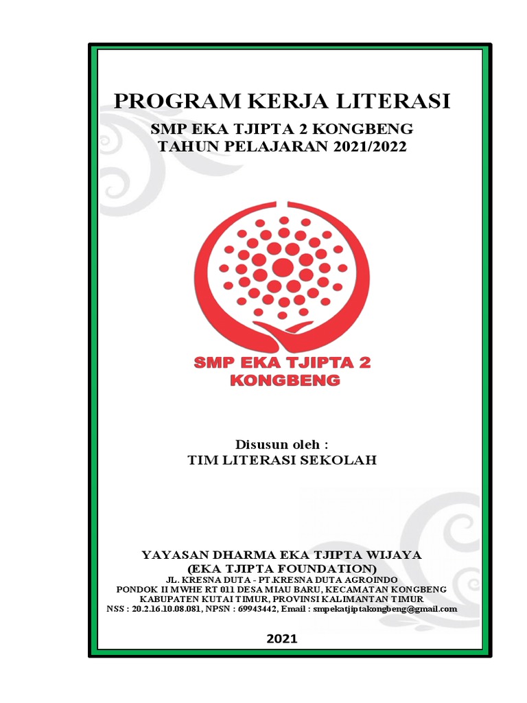 Program Kerja Literasi 2021 | PDF