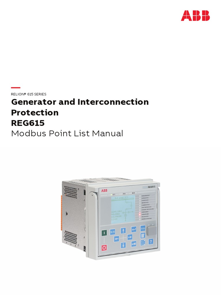 REG615 5.0 FP1 CN Modbus Point List Manual | PDF | Computer Network | Electromagnetic Compatibility