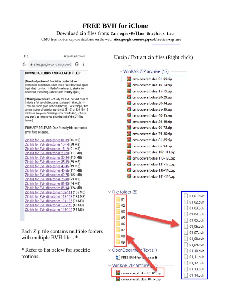 FREE BVH For IClone | PDF