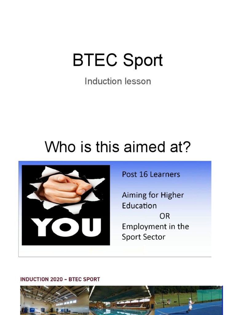 BTEC Sport Induction Lesson | PDF | Educational Psychology | Behavior ...