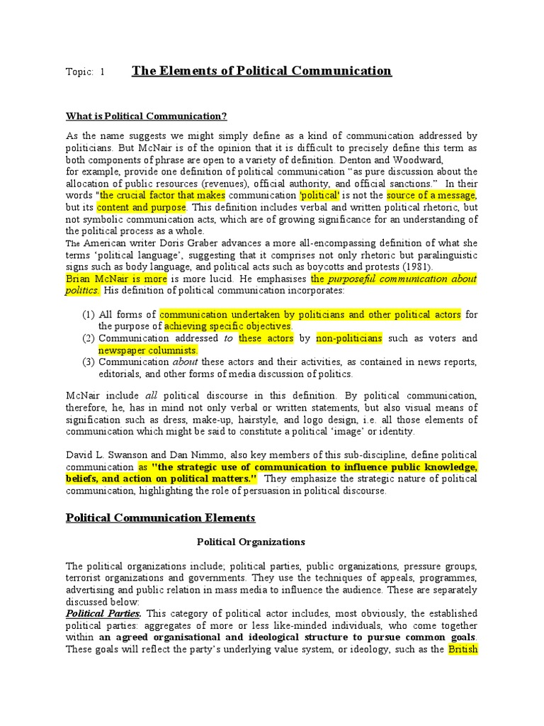 Political Communication | PDF | Political Communication | Mass Media