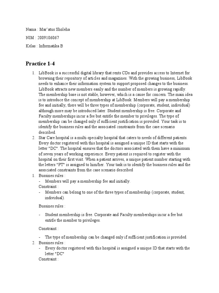 Business Rules and Data Models Overview | PDF | Databases | Invoice