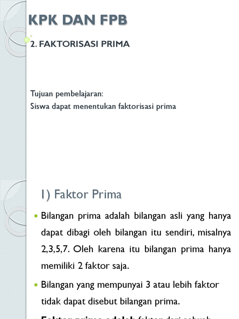Faktorisasi Prima | PDF
