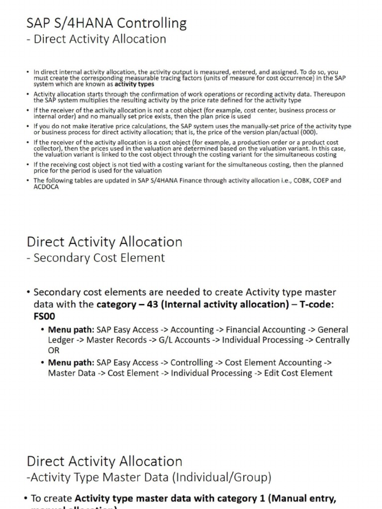 Sap S4hana Finance And Controlling Training Section Pdf
