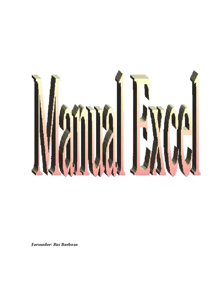Manual Excel | PDF | Planilha | Janela (informática)