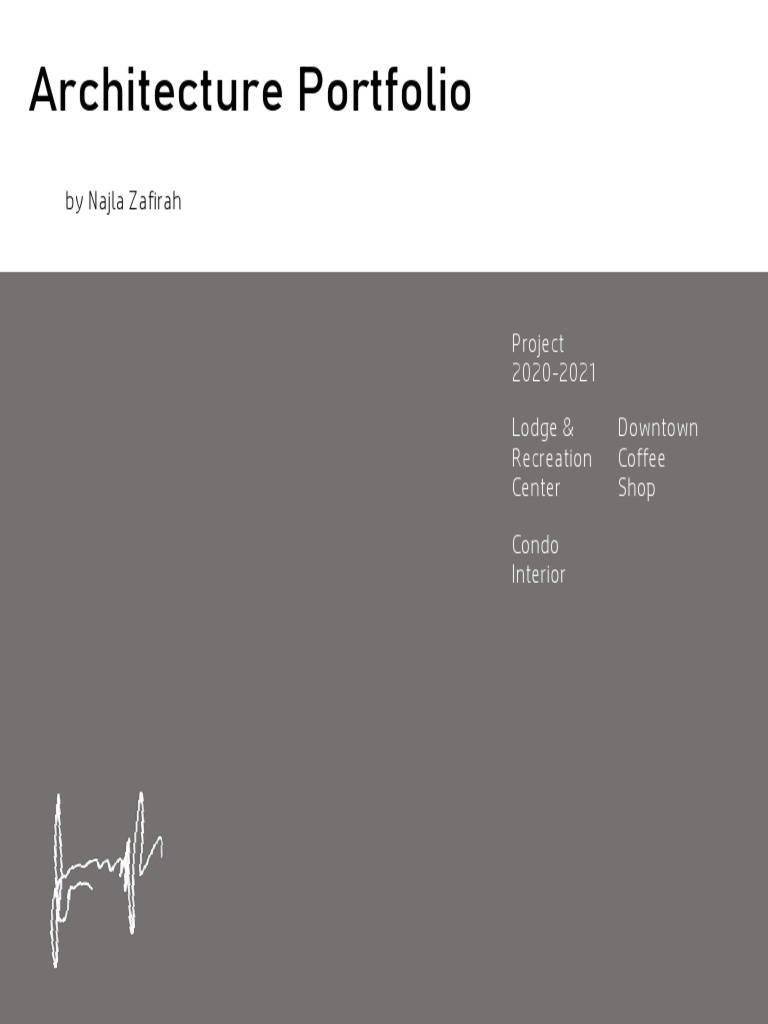 Architecture Portfolio: by Najla Zafirah | PDF | Design