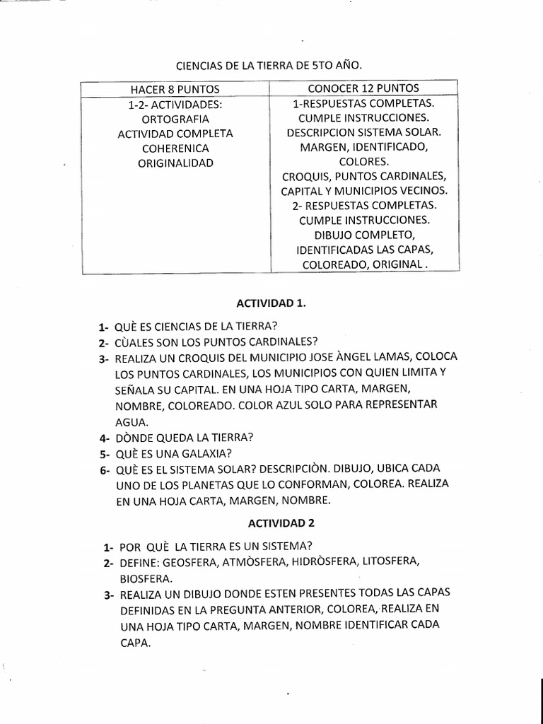 Ciencias de La Tierra 5to Año | PDF